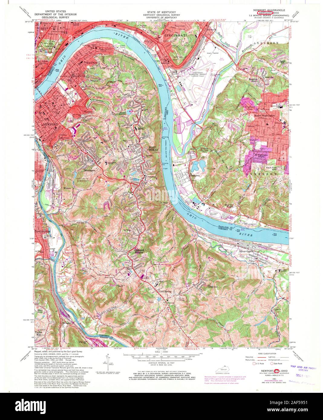 Map of newport ohio hi-res stock photography and images - Alamy