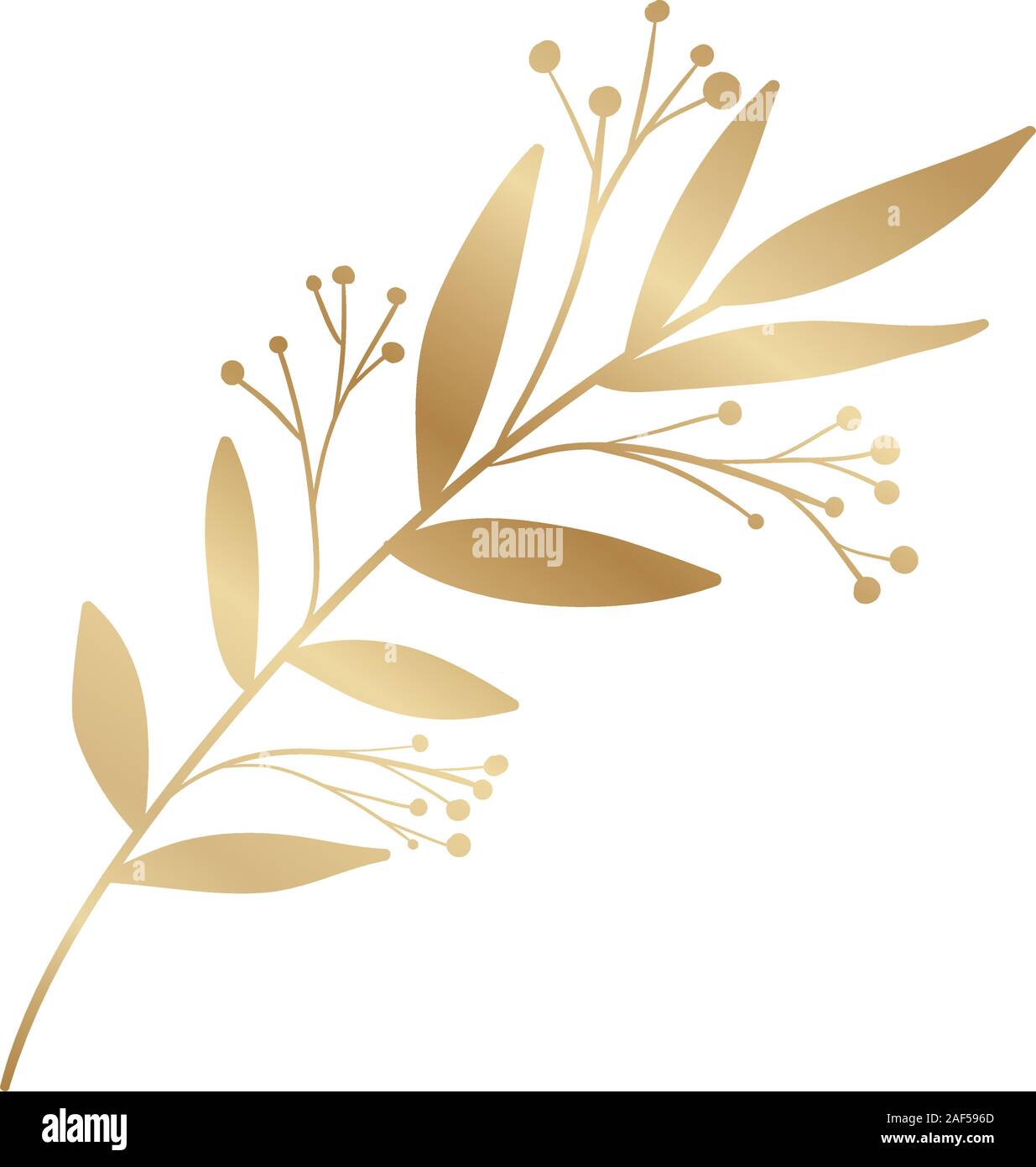 Isolated gold leaf plant vector design Stock Vector Image & Art - Alamy