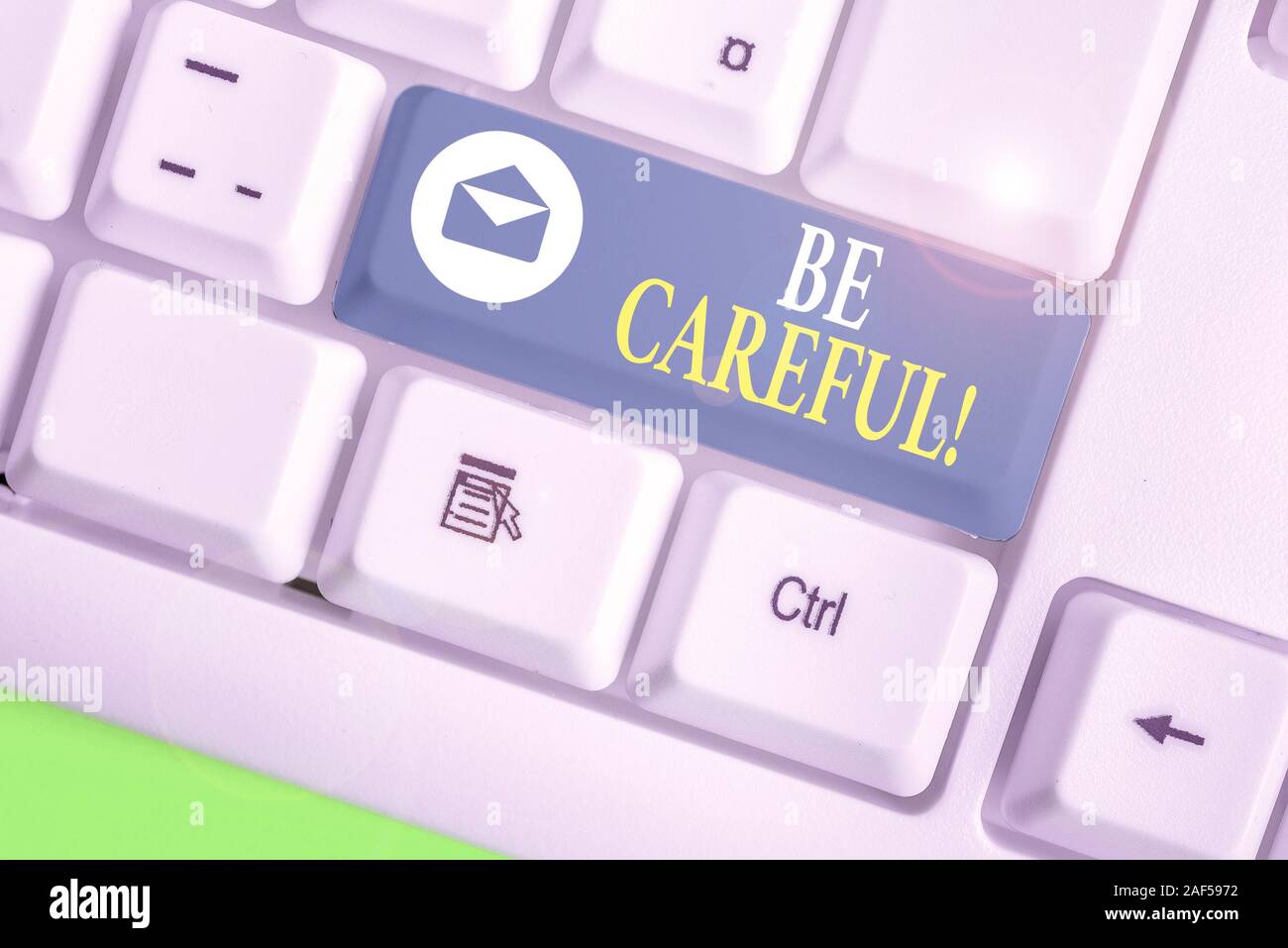 Handwriting text writing Be Careful. Conceptual photo making sure of ...