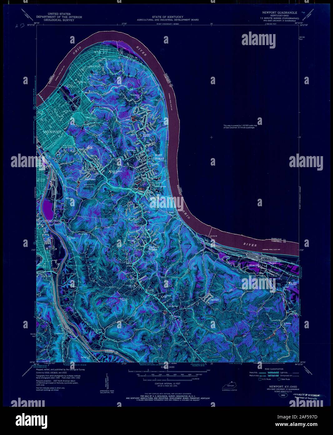 Map of newport ohio hi-res stock photography and images - Alamy