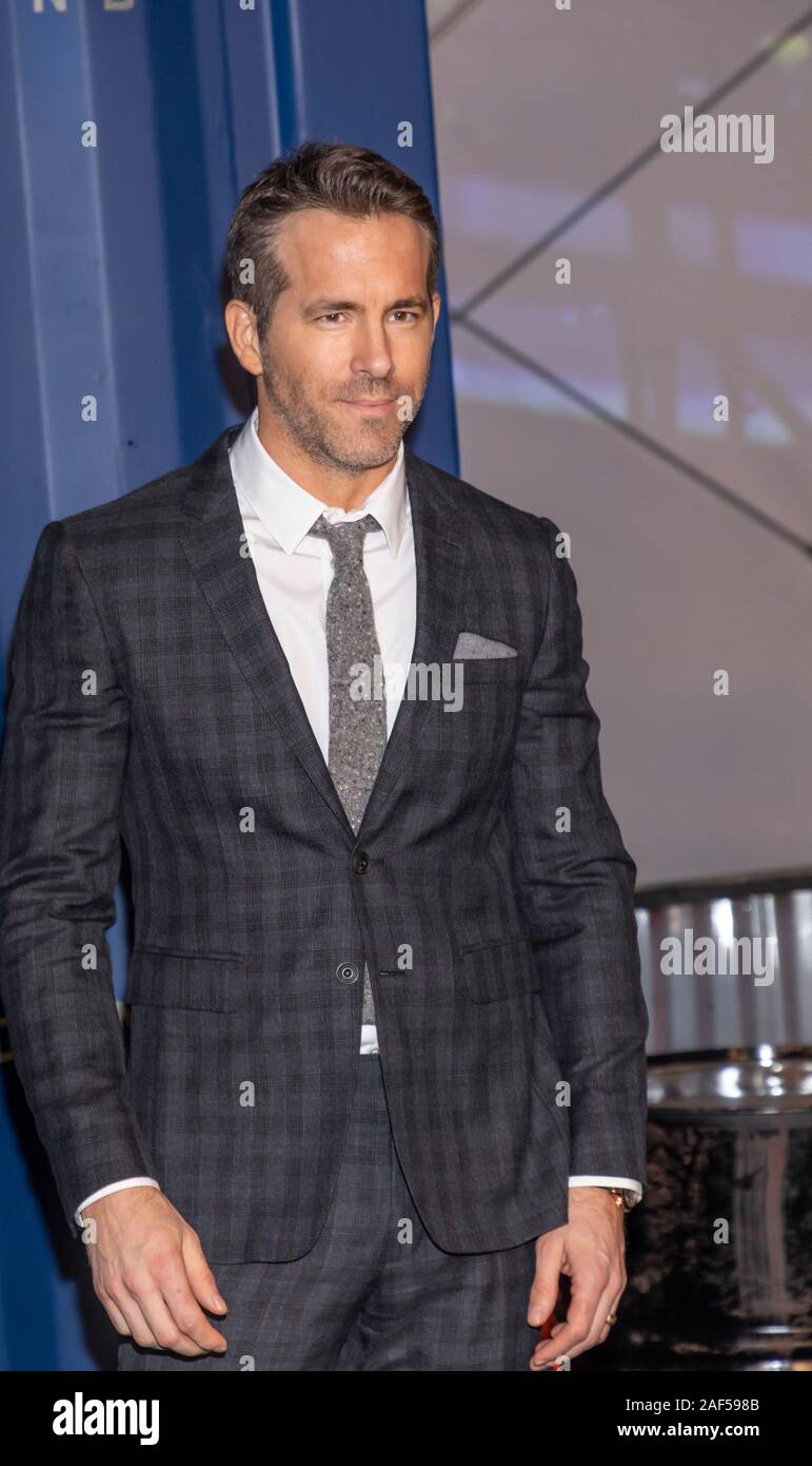 New York, NY, USA - December 10, 2019: Ryan Reynolds attends Netflix's ...