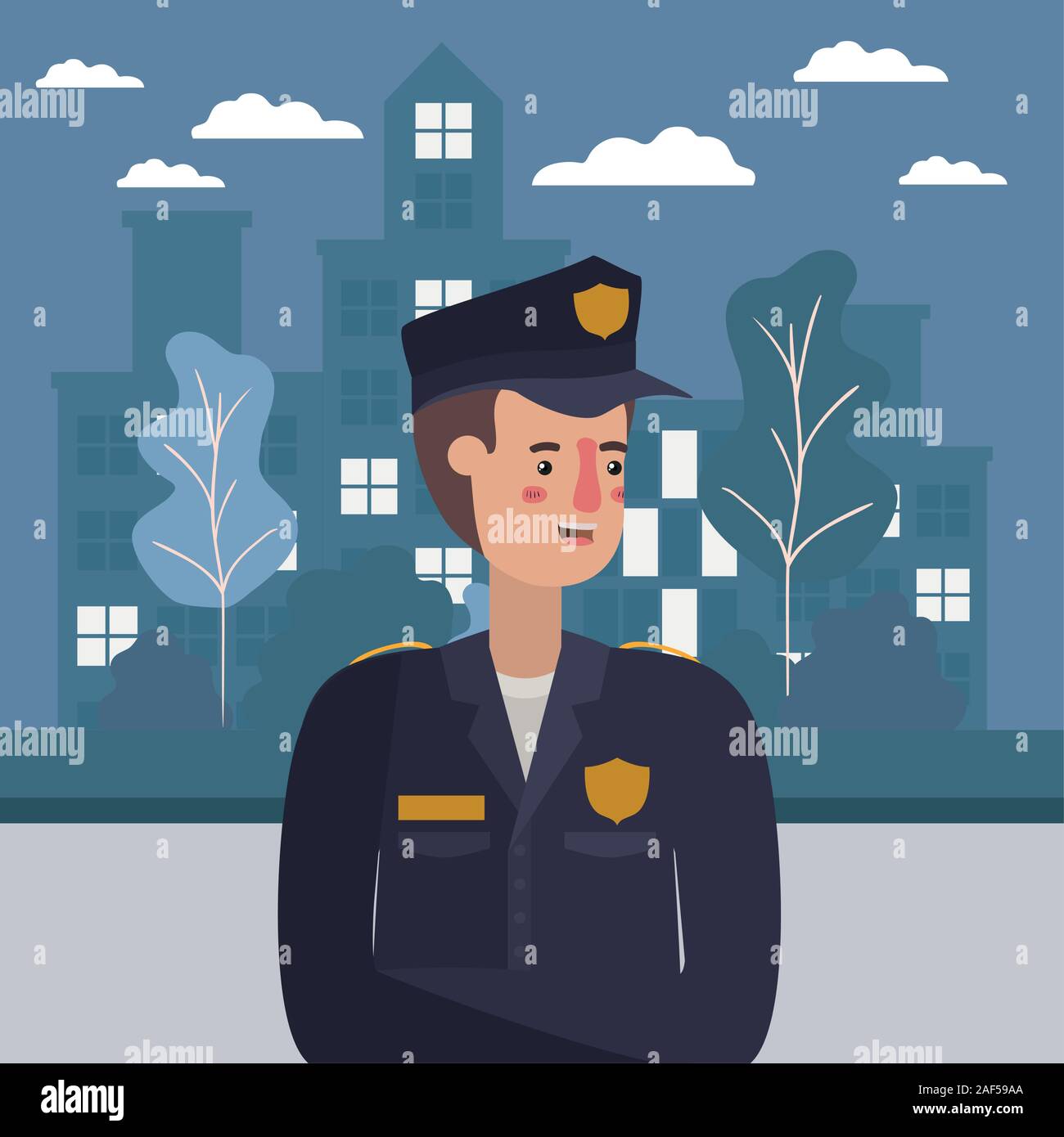 Policeman at the city vector design Stock Vector Image & Art - Alamy