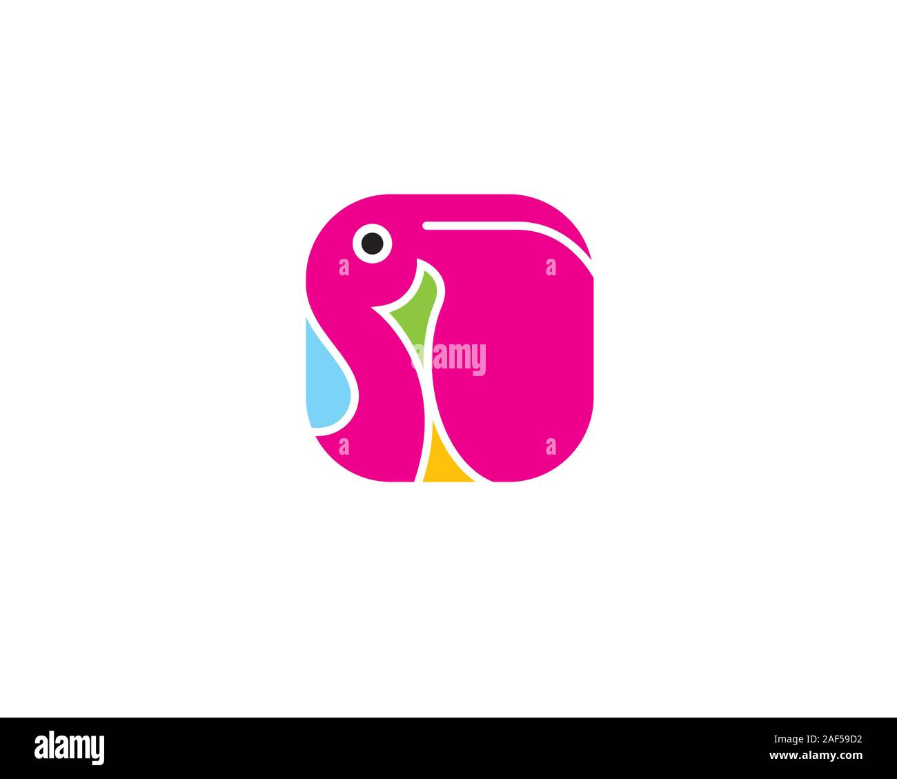 Flat square icon cute Stock Vector Images - Alamy