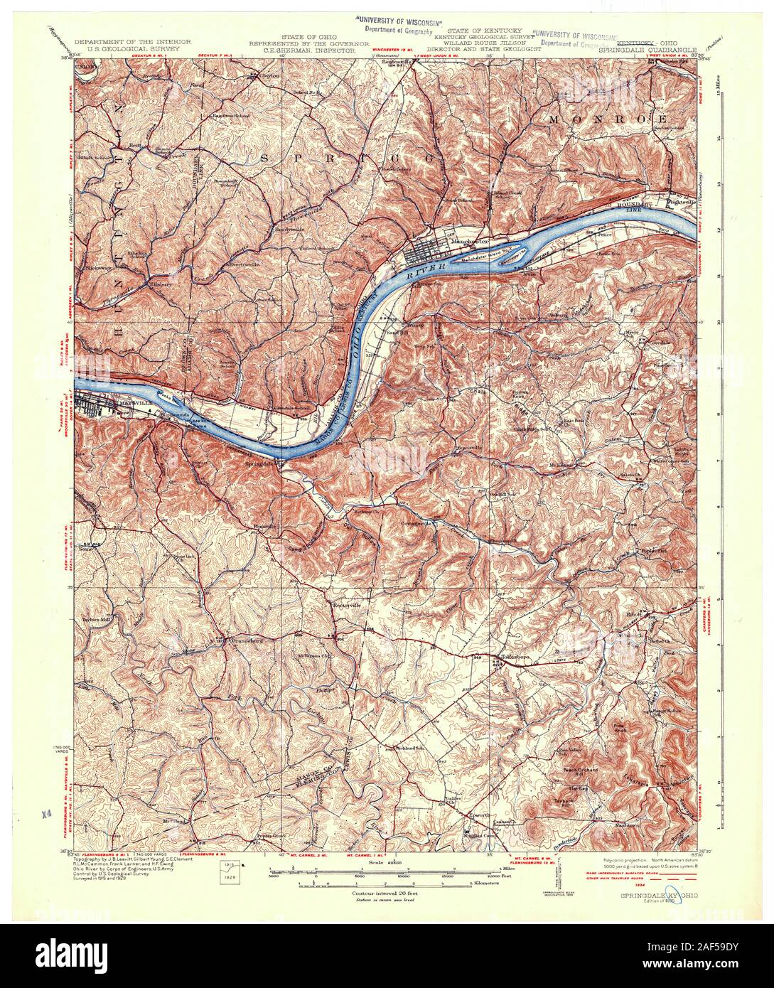 Springdale map hi-res stock photography and images - Alamy