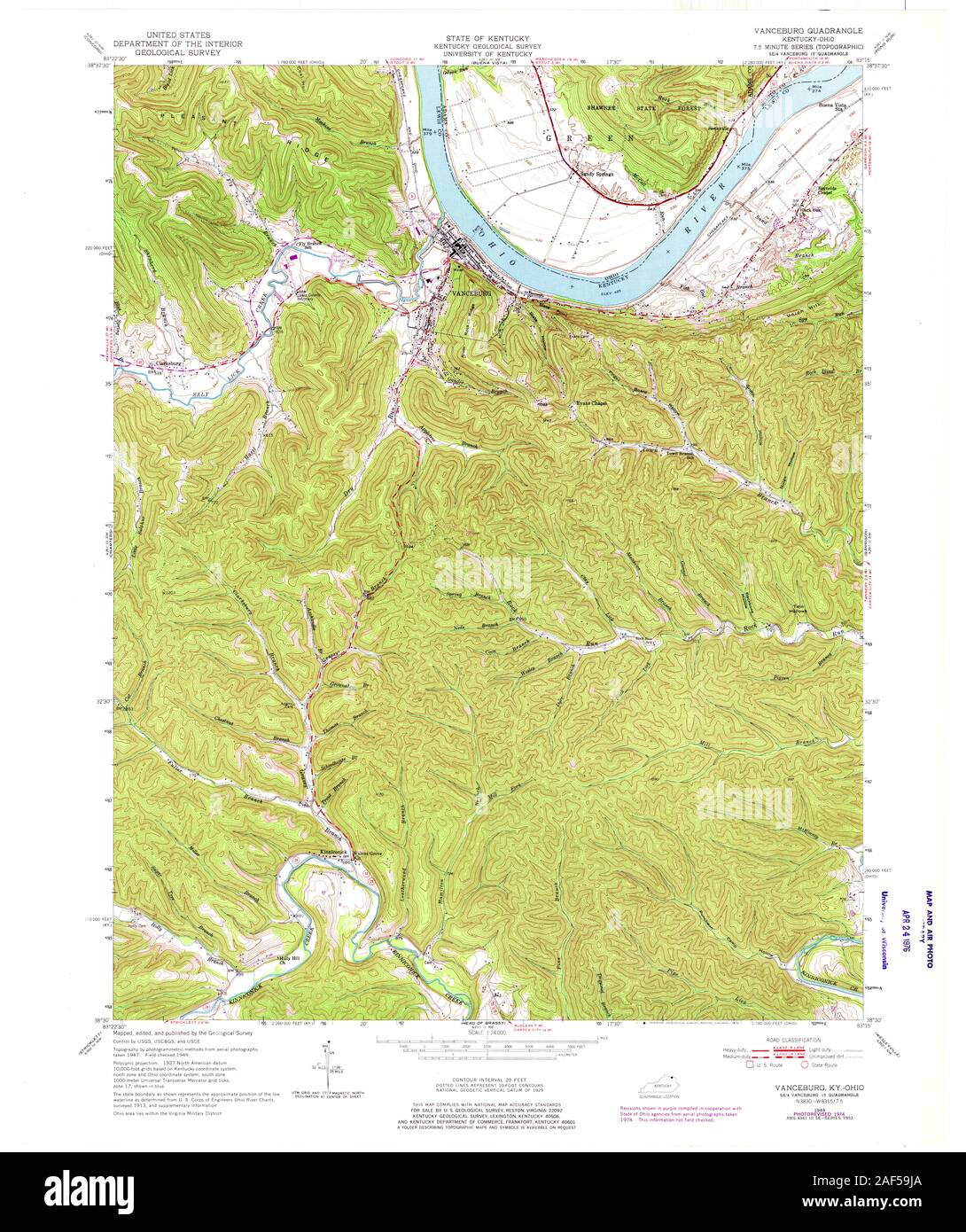 Map of vanceburg hi-res stock photography and images - Alamy