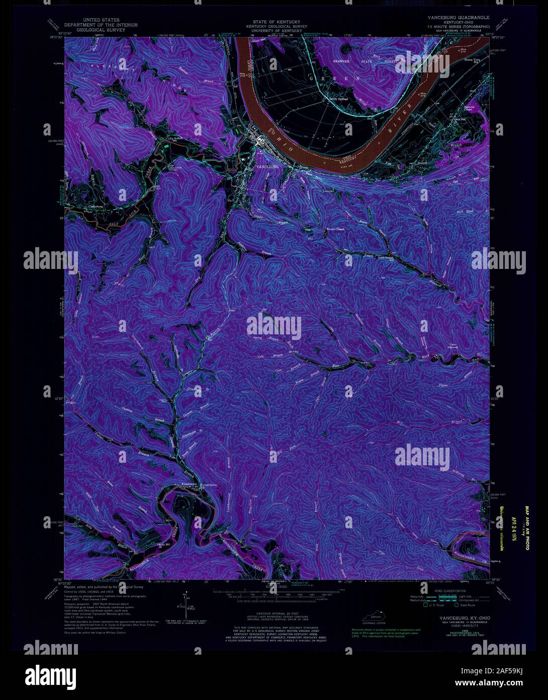 Map of vanceburg hi-res stock photography and images - Alamy