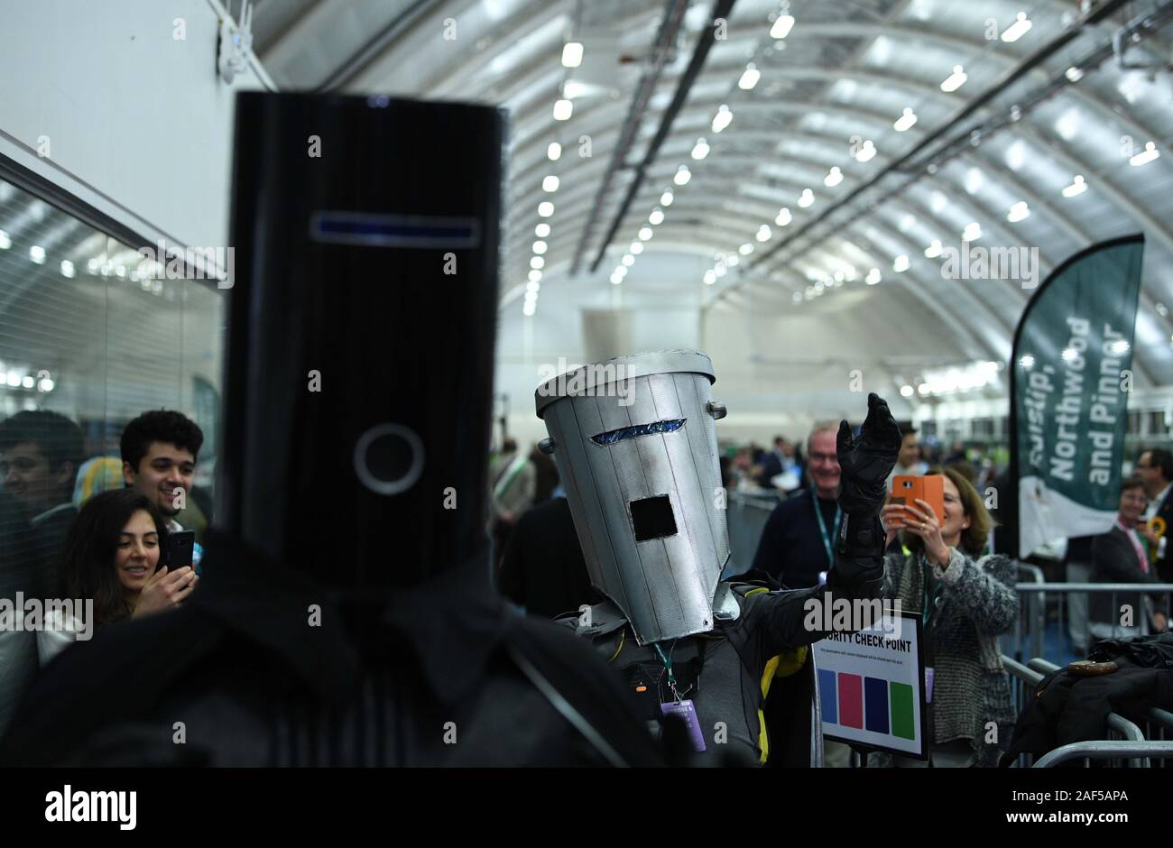 Lord Buckethead (left) and Count Binface during the count at the Prime ...