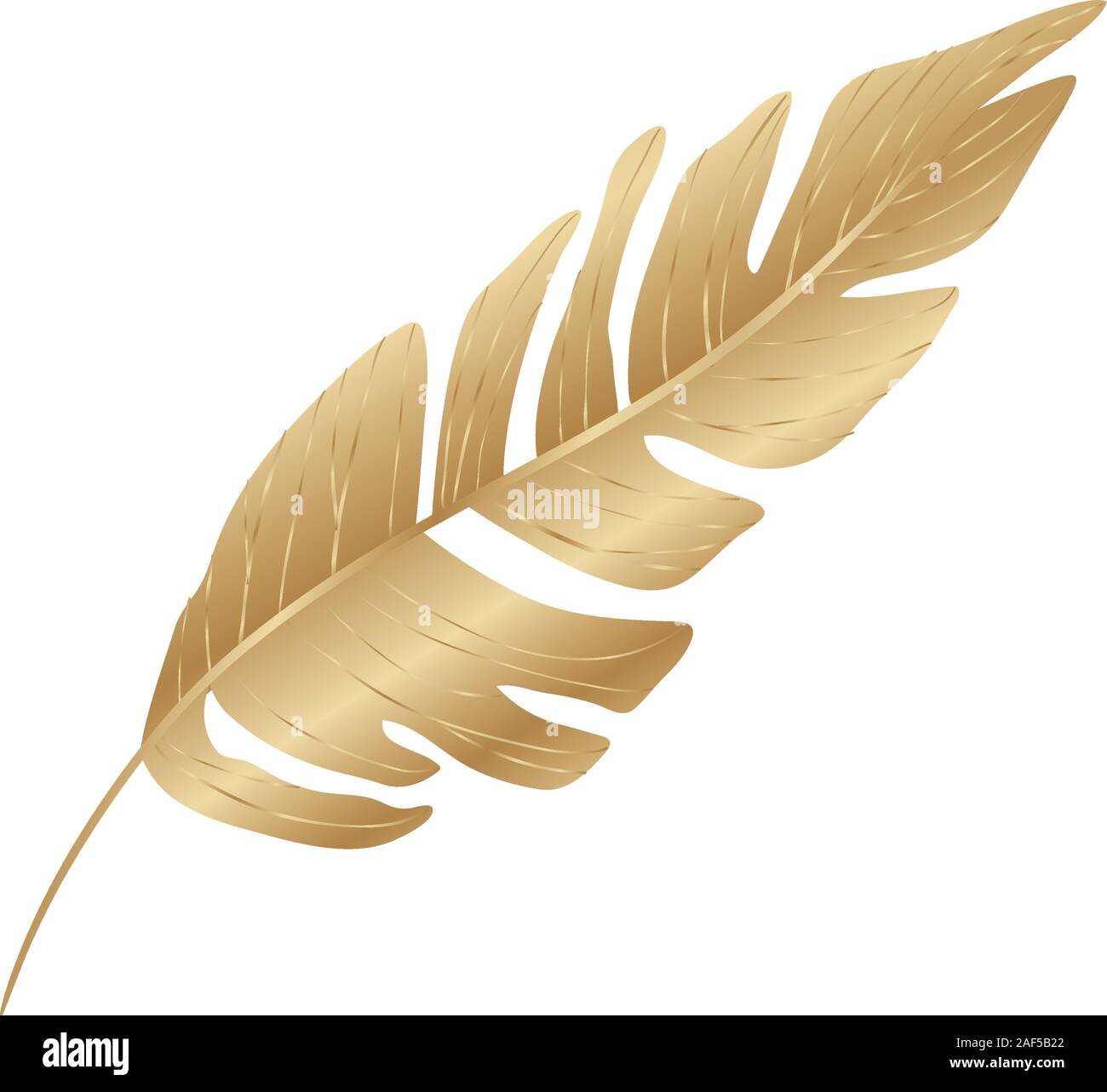 Isolated tropical gold leaf vector design Stock Vector Image & Art - Alamy