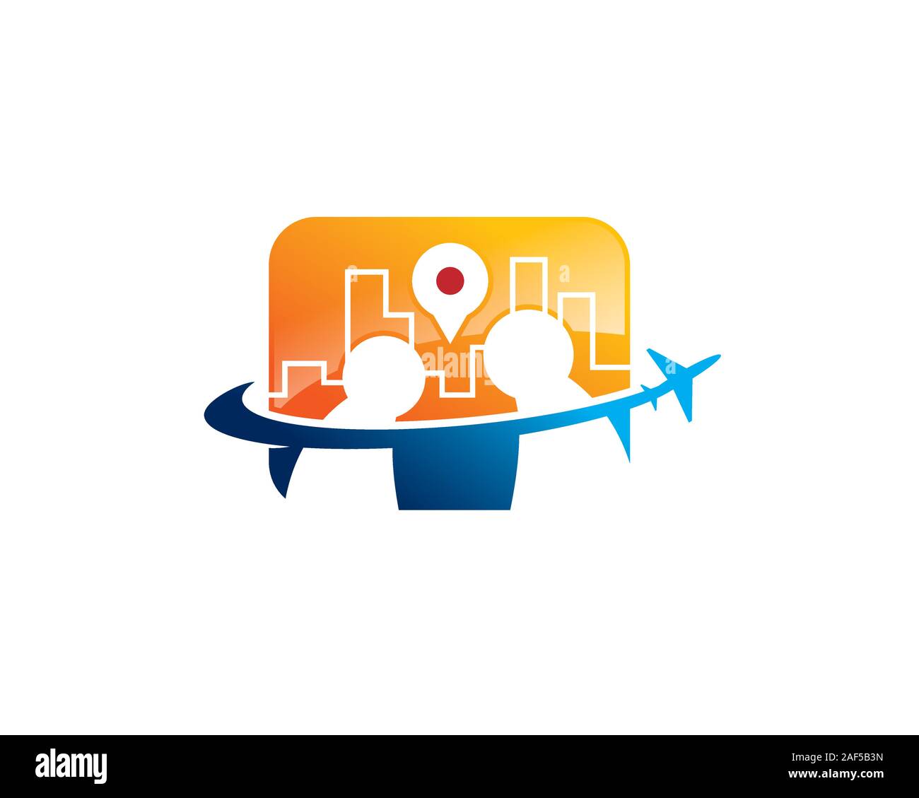 Backpack travel airplane Stock Vector Images - Alamy