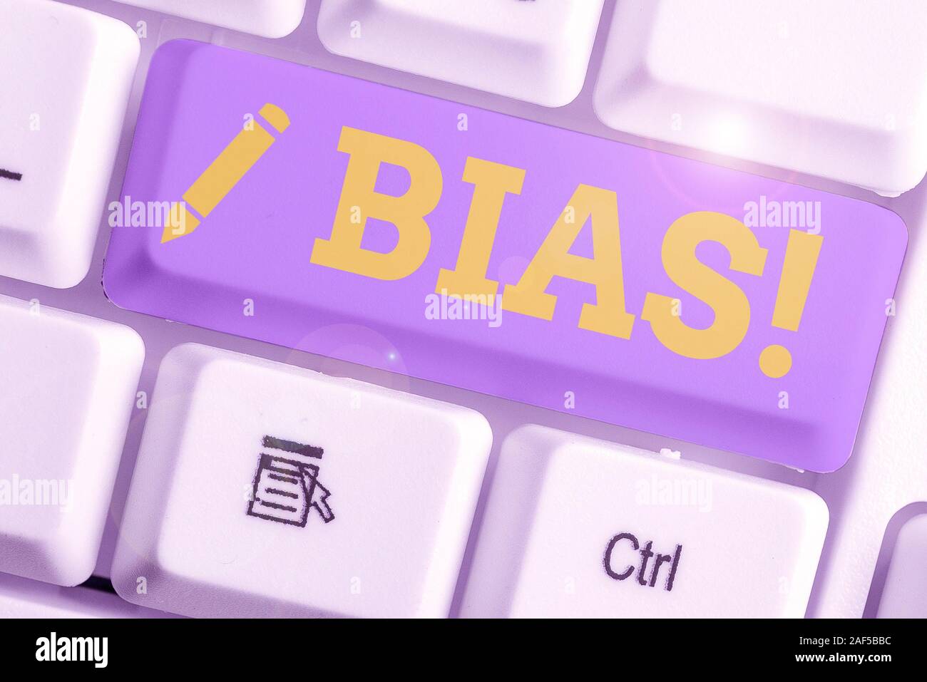 Handwriting text writing Bias. Conceptual photo inclination or ...