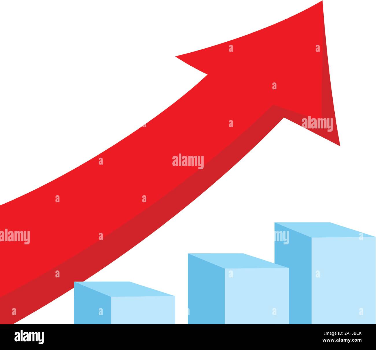 graph with arrow in white background vector illustration design Stock ...