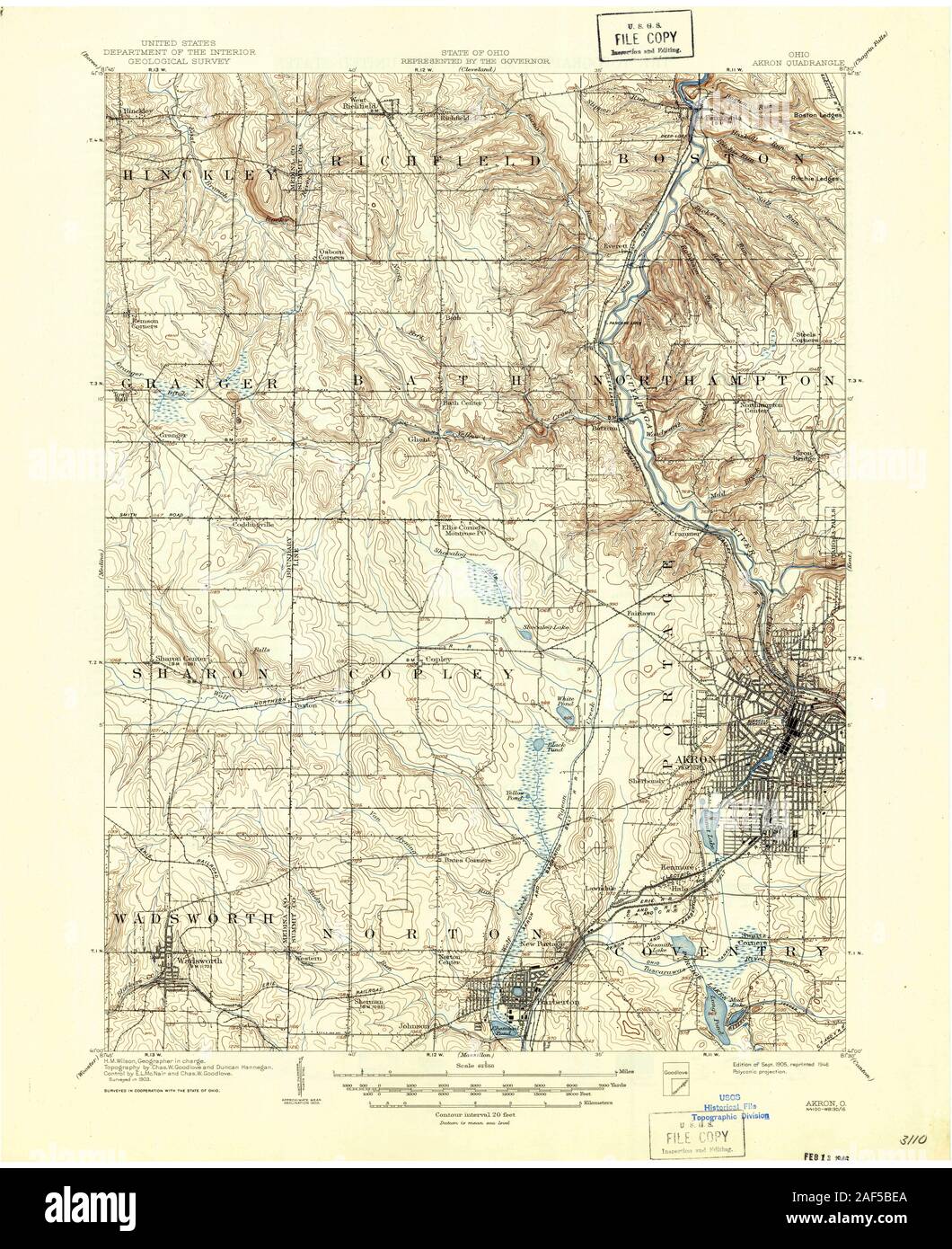 Akron ohio map hi-res stock photography and images - Alamy