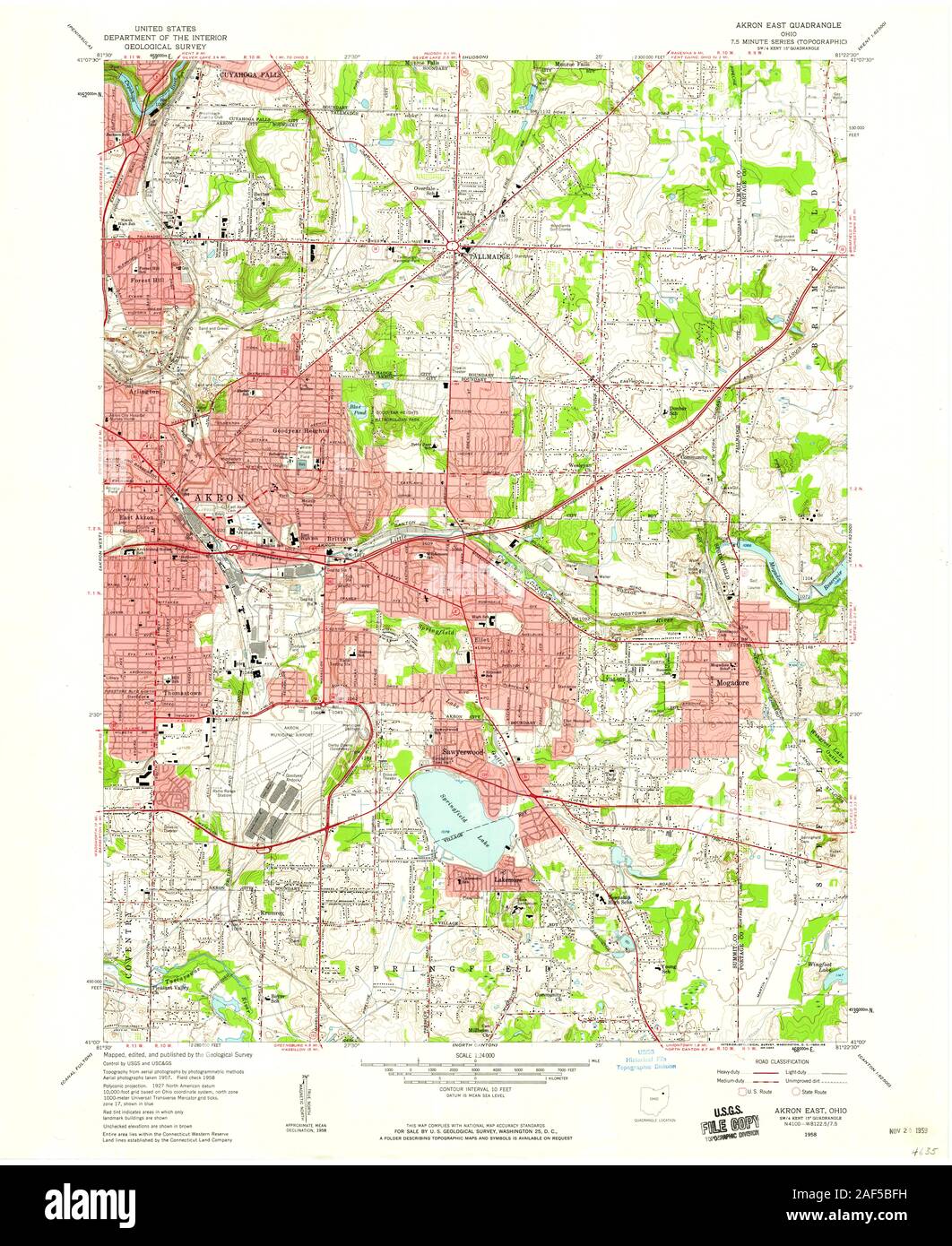 Akron, ohio map Cut Out Stock Images & Pictures - Alamy