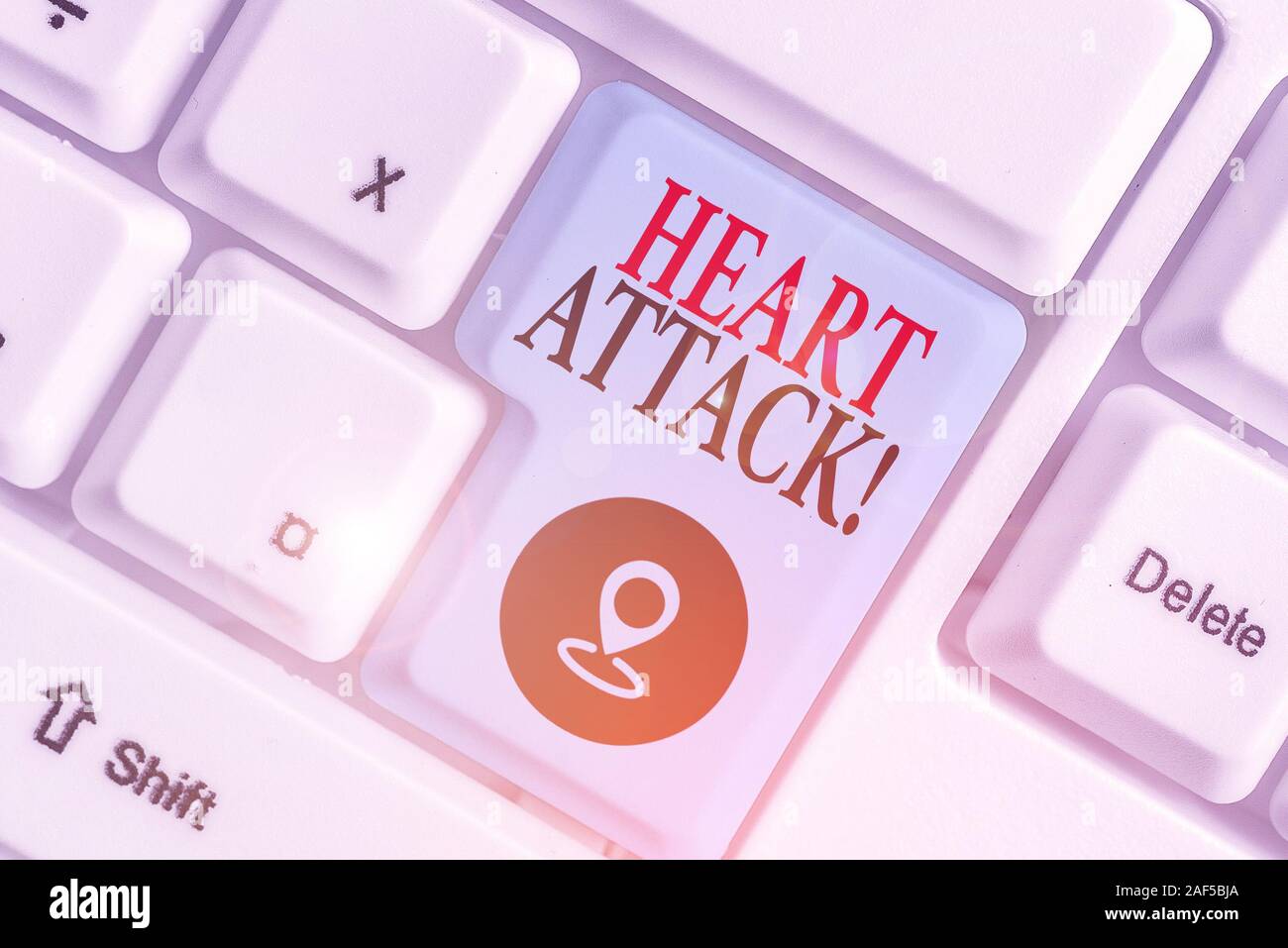 Writing note showing Heart Attack. Business concept for sudden ...