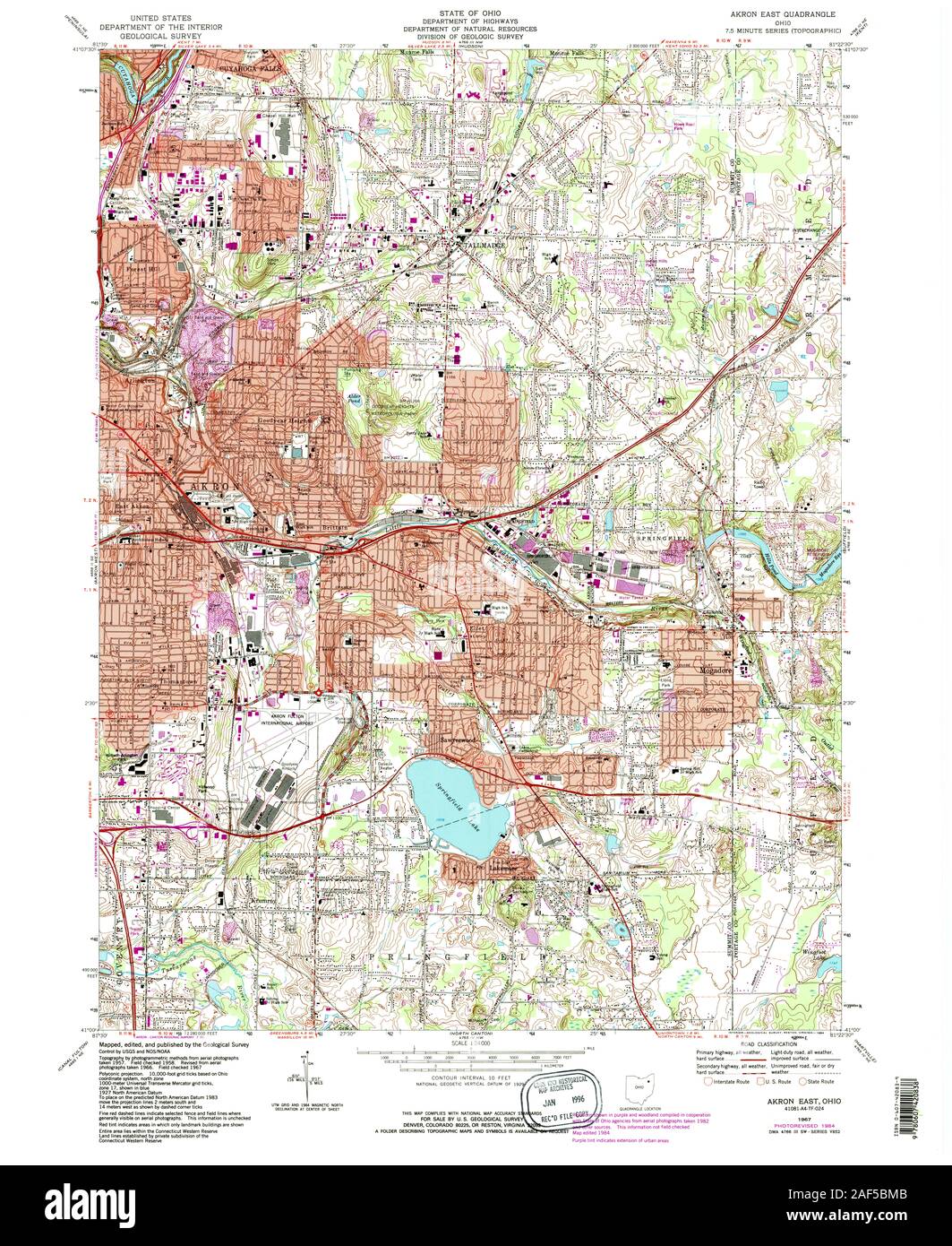 Akron ohio map hi-res stock photography and images - Alamy