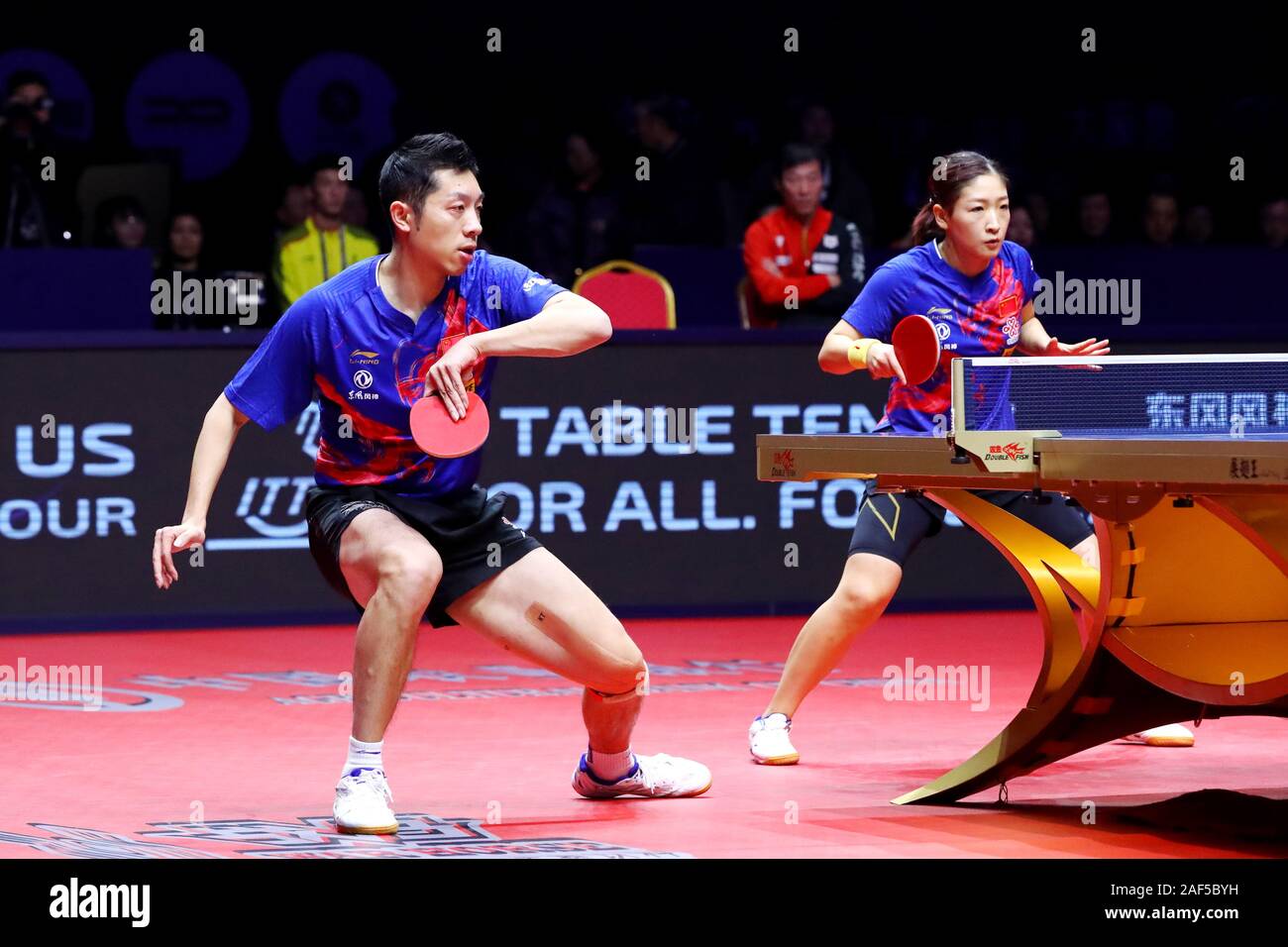 Zhengzhou, China. 12th Dec, 2019. Xu Xin & Liu Shiwen (CHN) Table ...