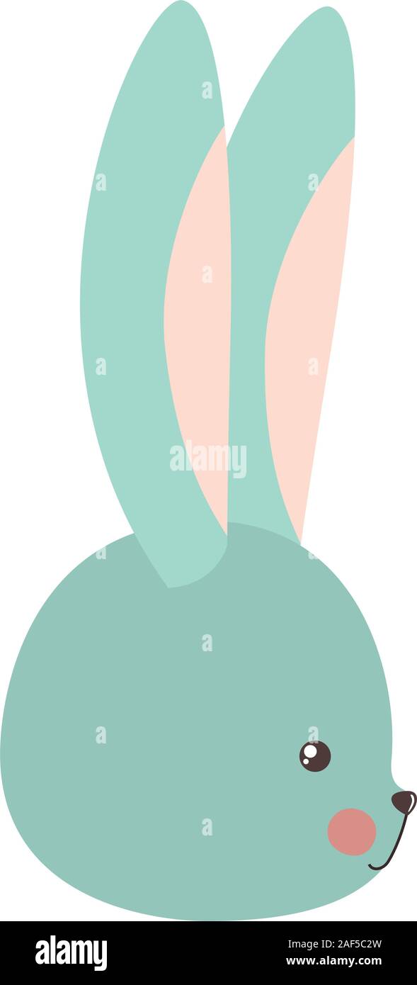 Cute blue, rabbit cartoon vector design Stock Vector Image & Art - Alamy