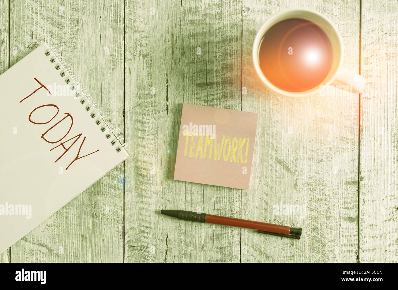 Writing note showing Teamwork. Business concept for combined action of ...