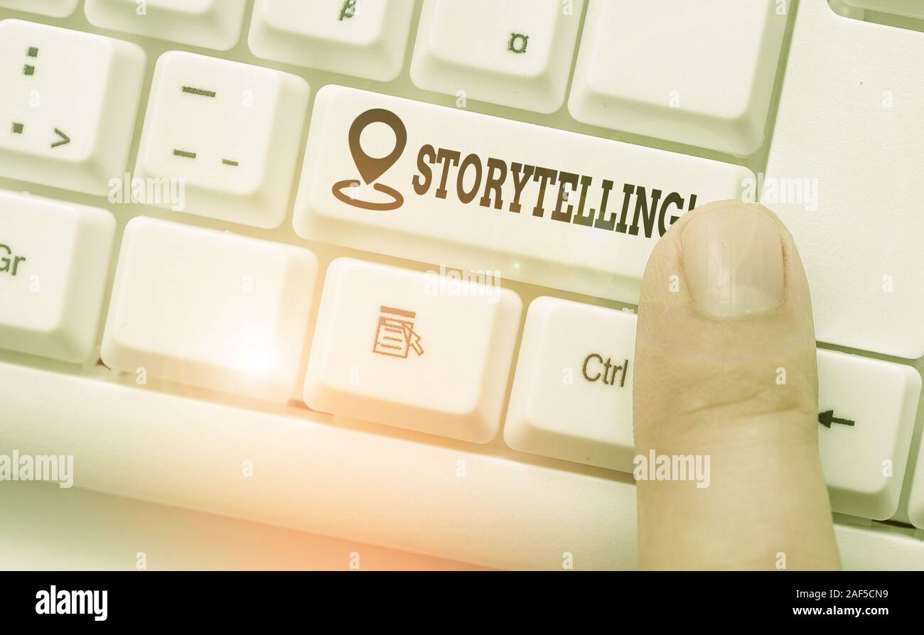 Word writing text Storytelling. Business photo showcasing activity ...