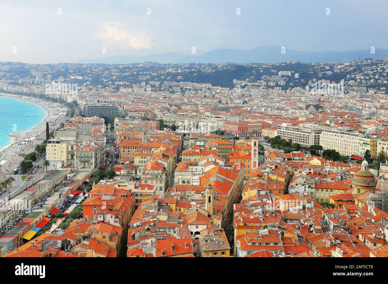 Aerial view of the historical city center. Nice. France Stock Photo - Alamy