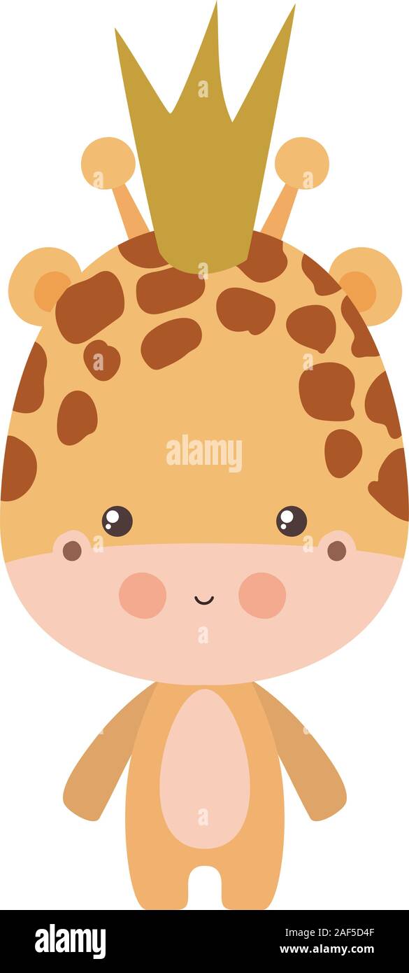 Cute giraffe with crown vector design Stock Vector Image & Art - Alamy