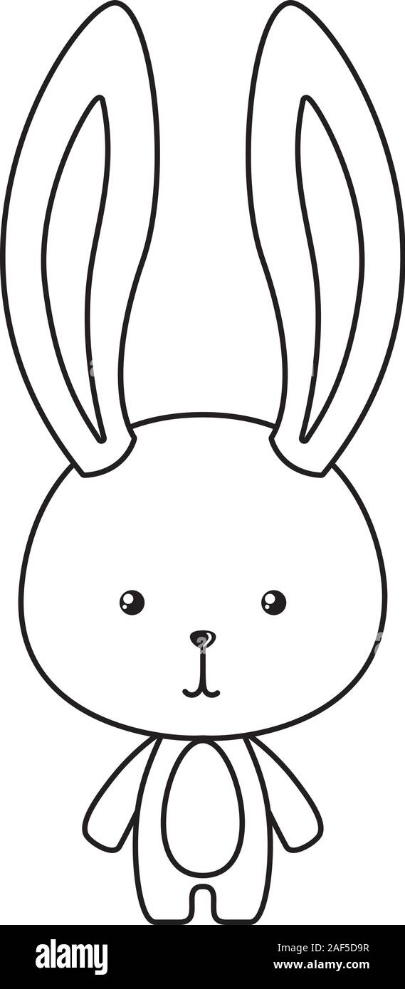 Rabbit Cartoon Black and White Stock Photos & Images - Alamy