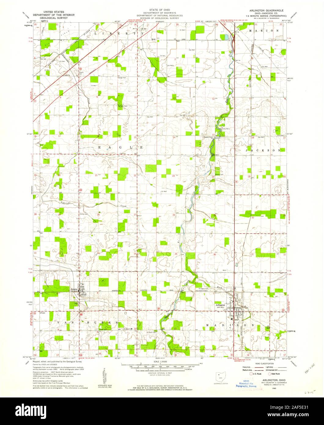Map of arlington ohio hi-res stock photography and images - Alamy