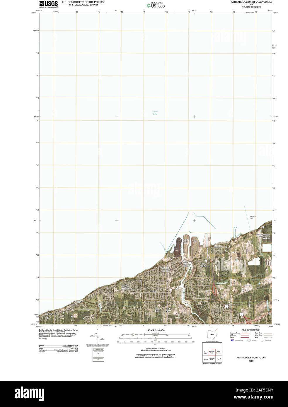 Map of ashtabula ohio hi-res stock photography and images - Alamy