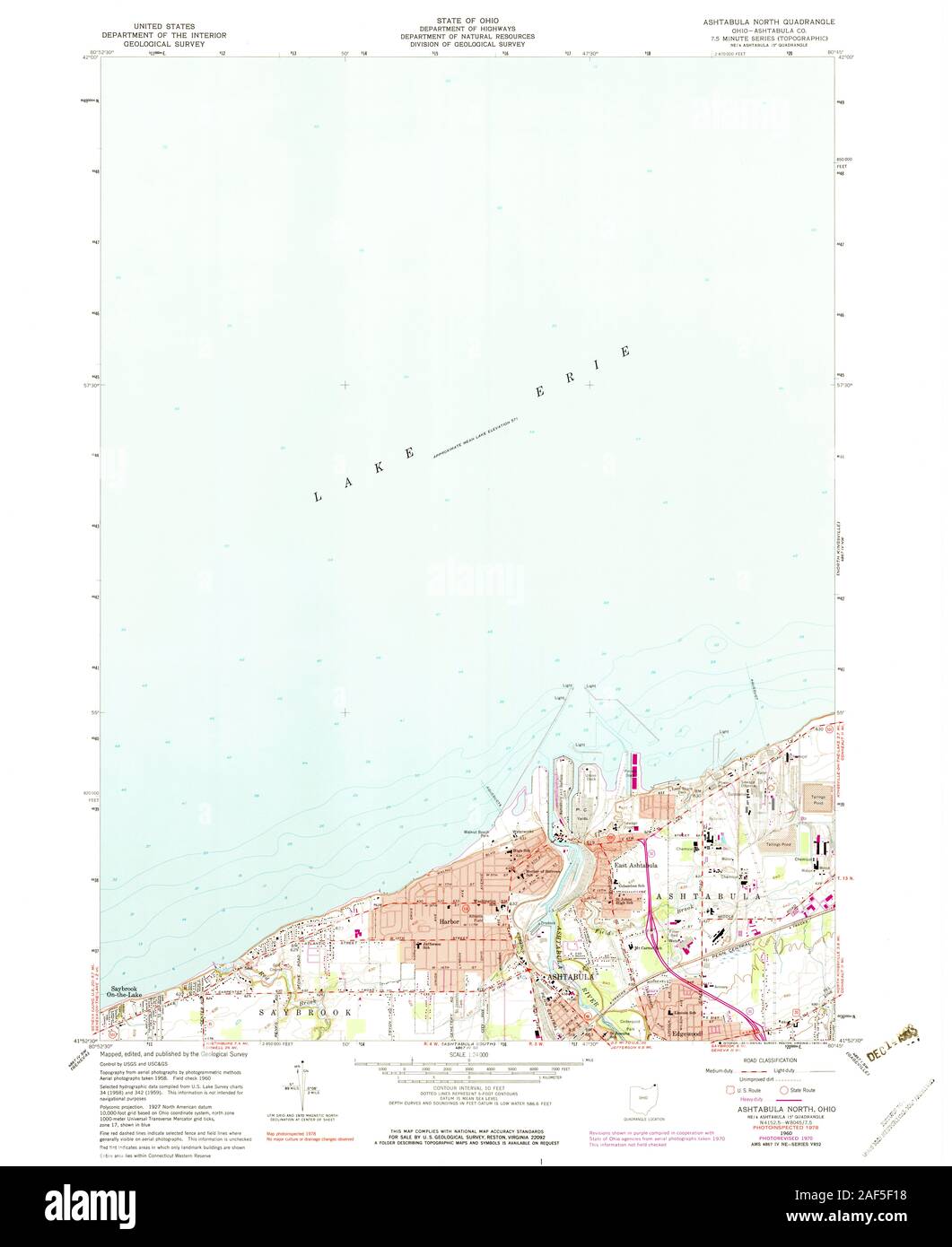 Ashtabula map Cut Out Stock Images & Pictures - Alamy