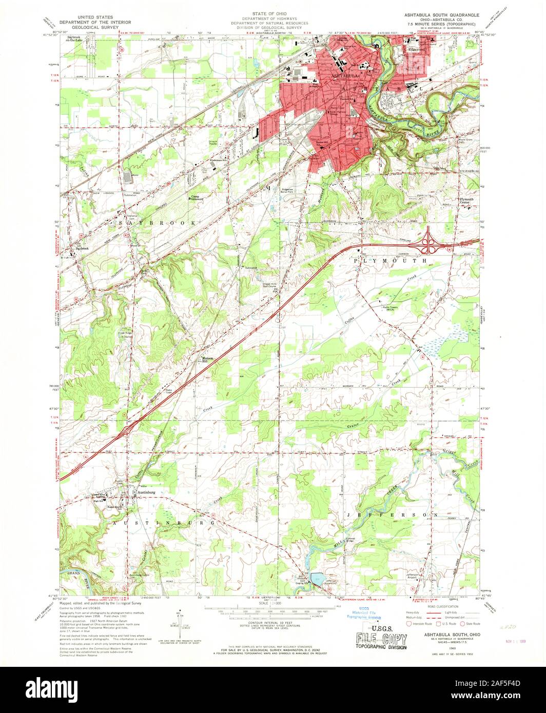 Ashtabula ohio map Cut Out Stock Images & Pictures - Alamy