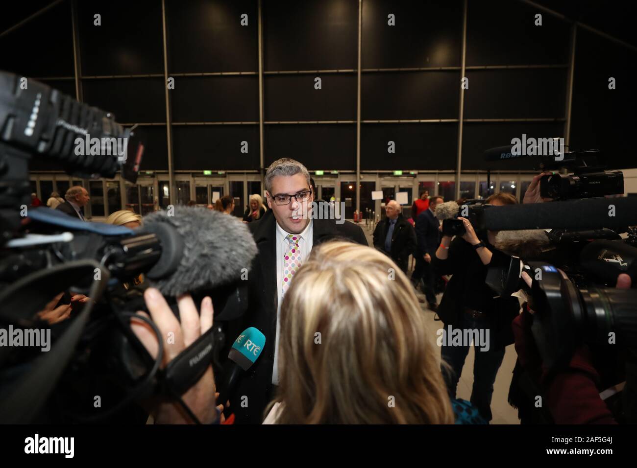 DUP candidate for East Belfast Gavin Robinson arrives as the counting ...