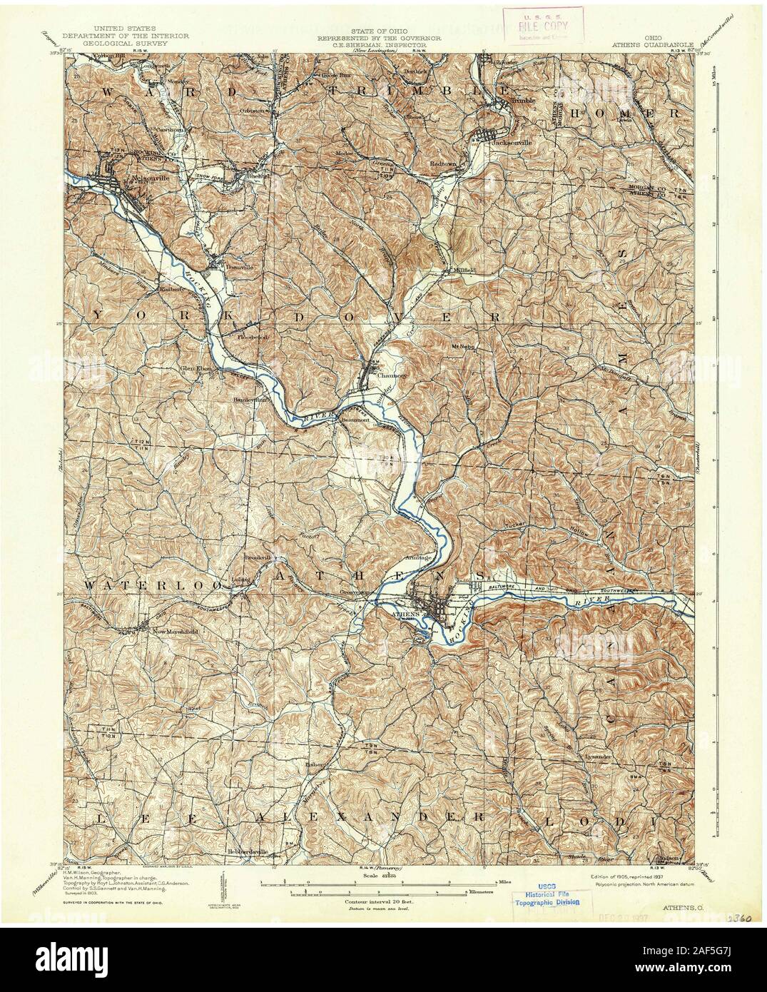 Map of athens ohio hi-res stock photography and images - Alamy