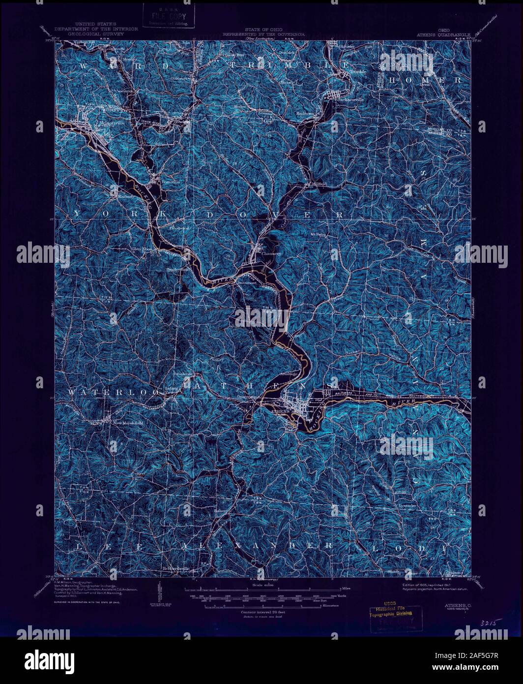Map of athens ohio hi-res stock photography and images - Alamy