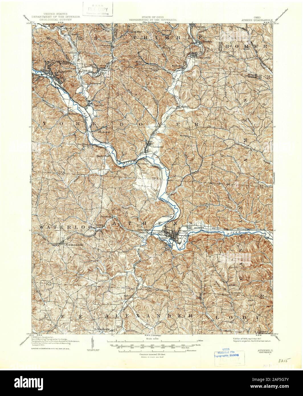 Map of athens ohio hi-res stock photography and images - Alamy