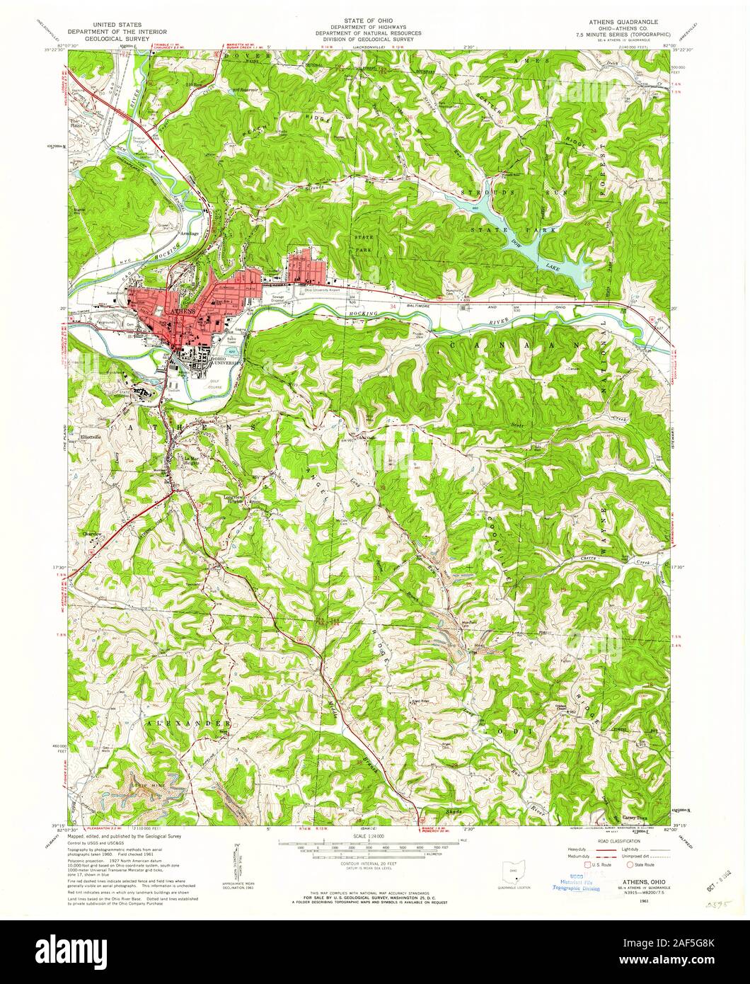 Map of athens ohio hi-res stock photography and images - Alamy