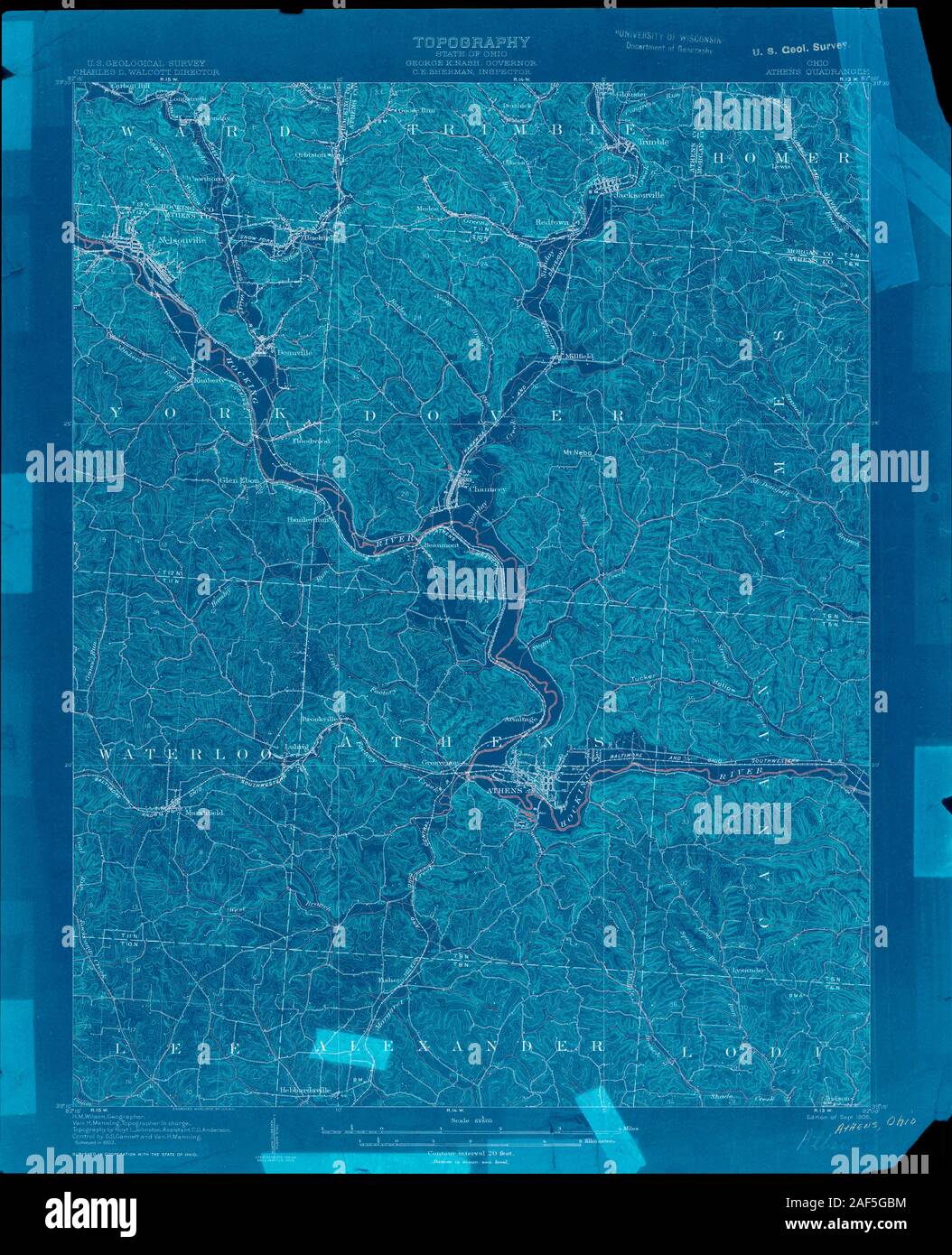 Map of athens ohio hi-res stock photography and images - Alamy