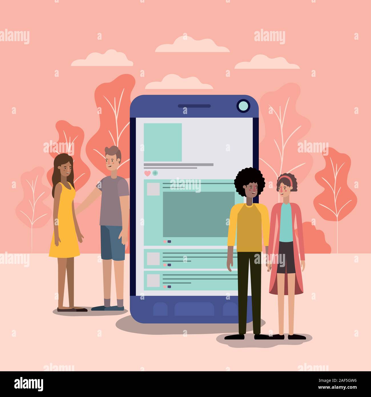 People and digital technology vector design Stock Vector Image & Art ...
