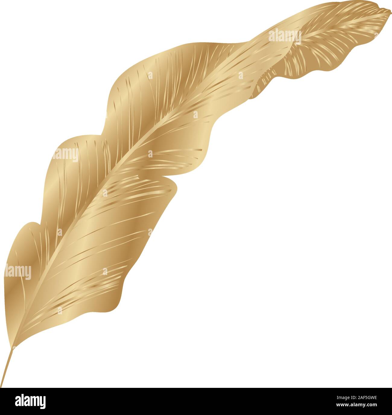 Isolated tropical gold leaf vector design Stock Vector Image & Art - Alamy