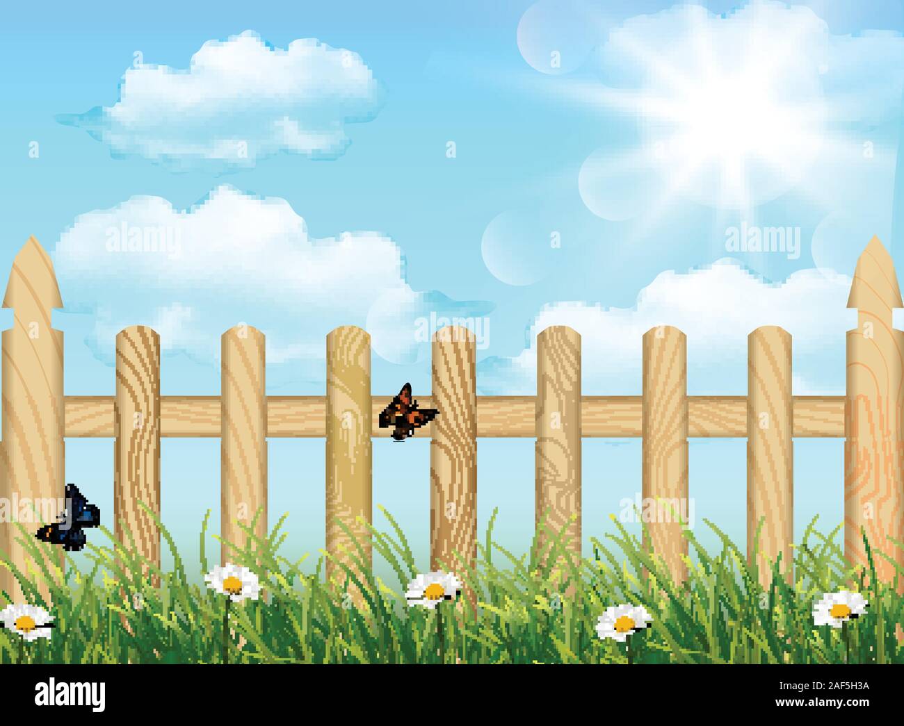 Spring bright horizontal background Stock Vector Images - Alamy