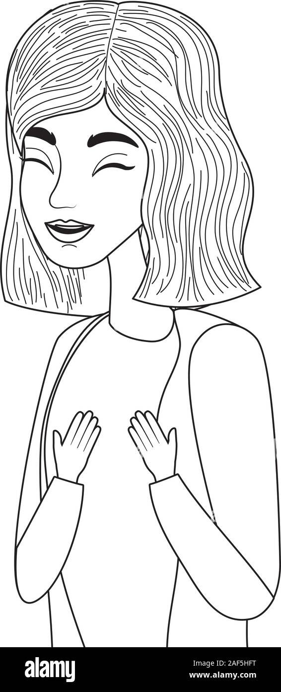 Woman cartoon drawing vector design Stock Vector Image & Art - Alamy