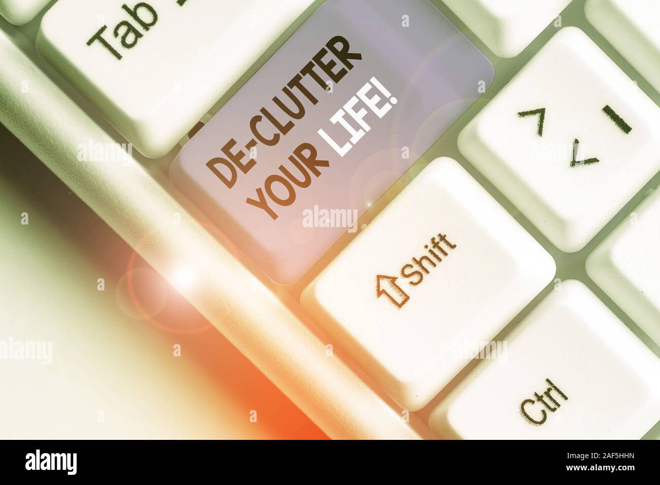 Text sign showing De Clutter Your Life. Business photo text remove ...