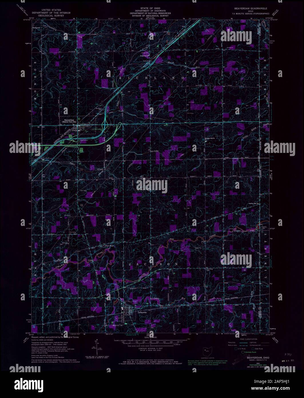 Map of beaverdam hi-res stock photography and images - Alamy