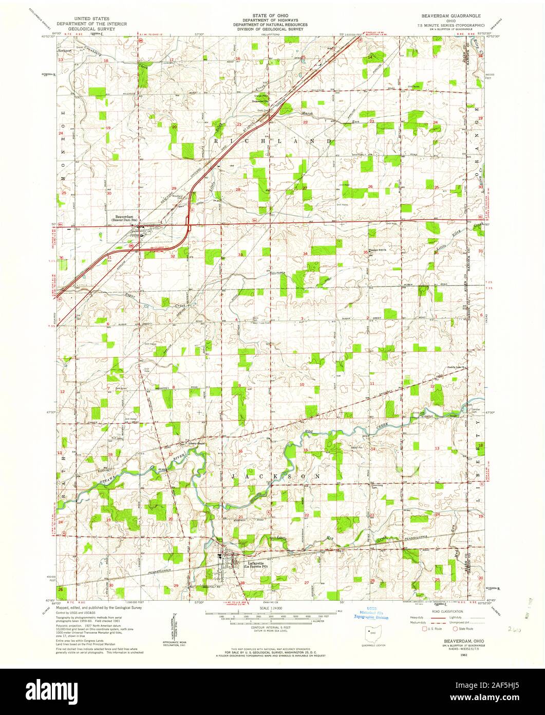 Map of beaverdam hi-res stock photography and images - Alamy