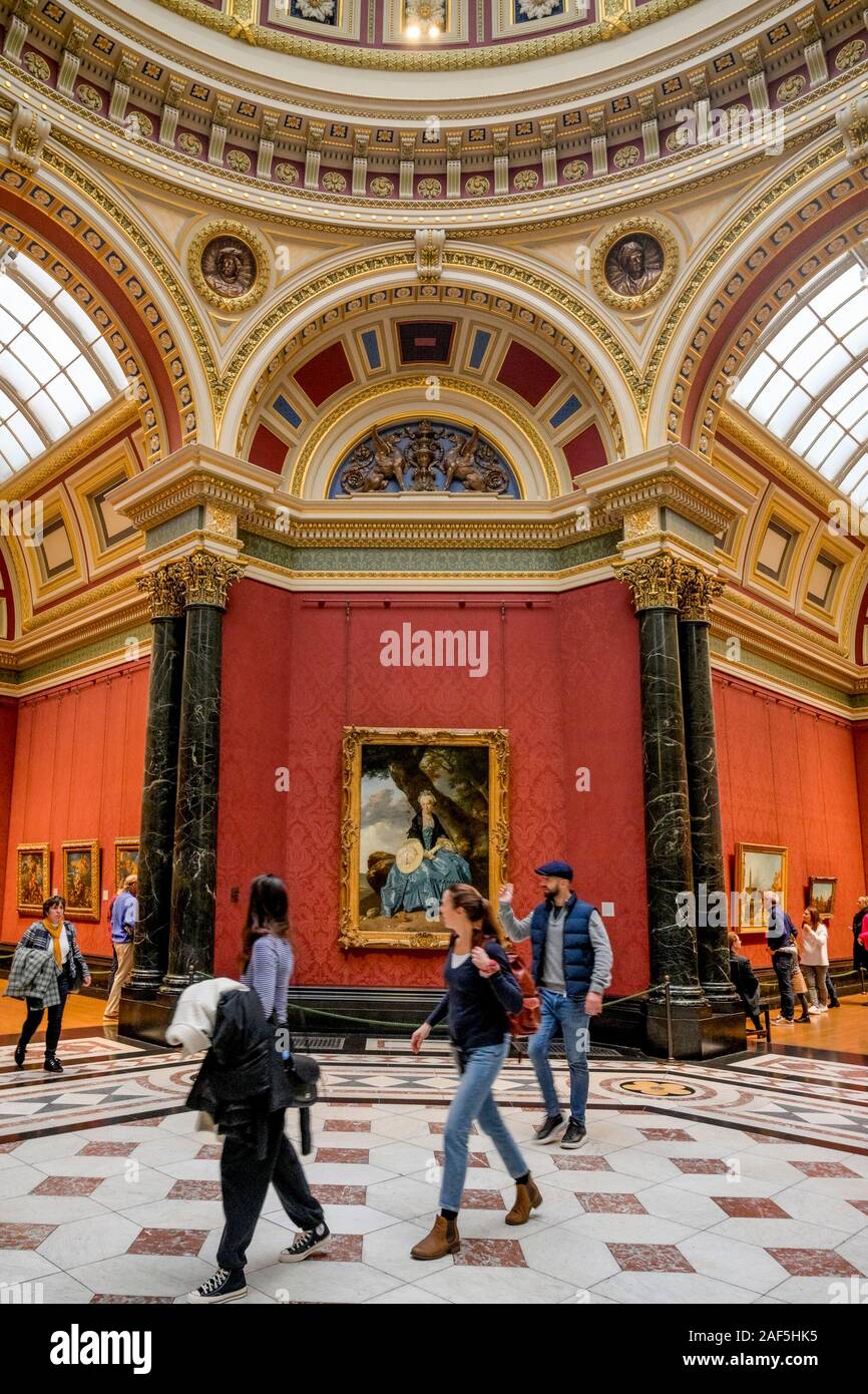 Inside, National Gallery, London, England, UK Stock Photo - Alamy