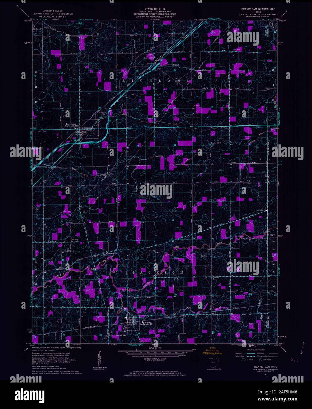 Map Of Beaverdam High Resolution Stock Photography and Images - Alamy