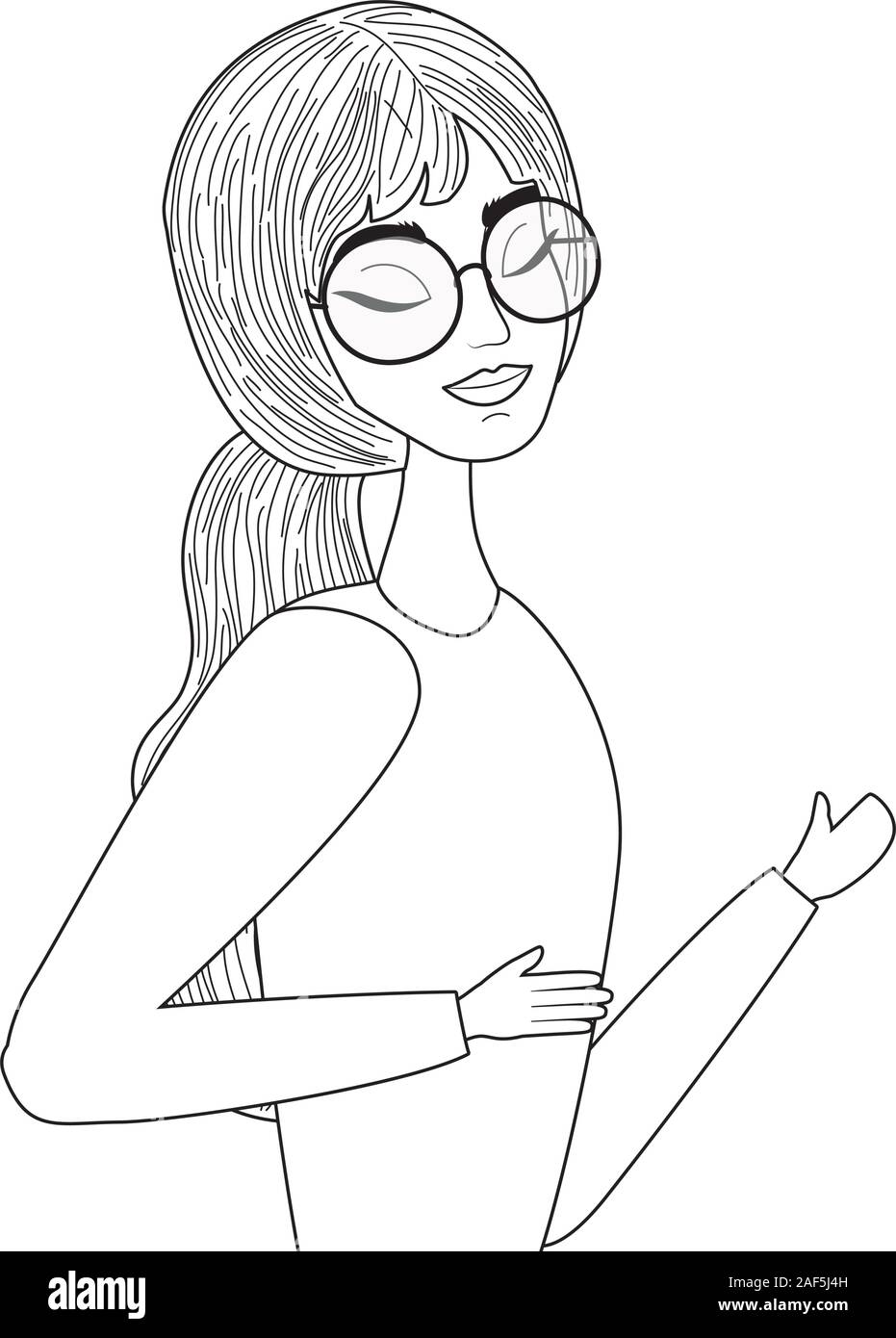 Woman cartoon drawing vector design Stock Vector Image & Art - Alamy