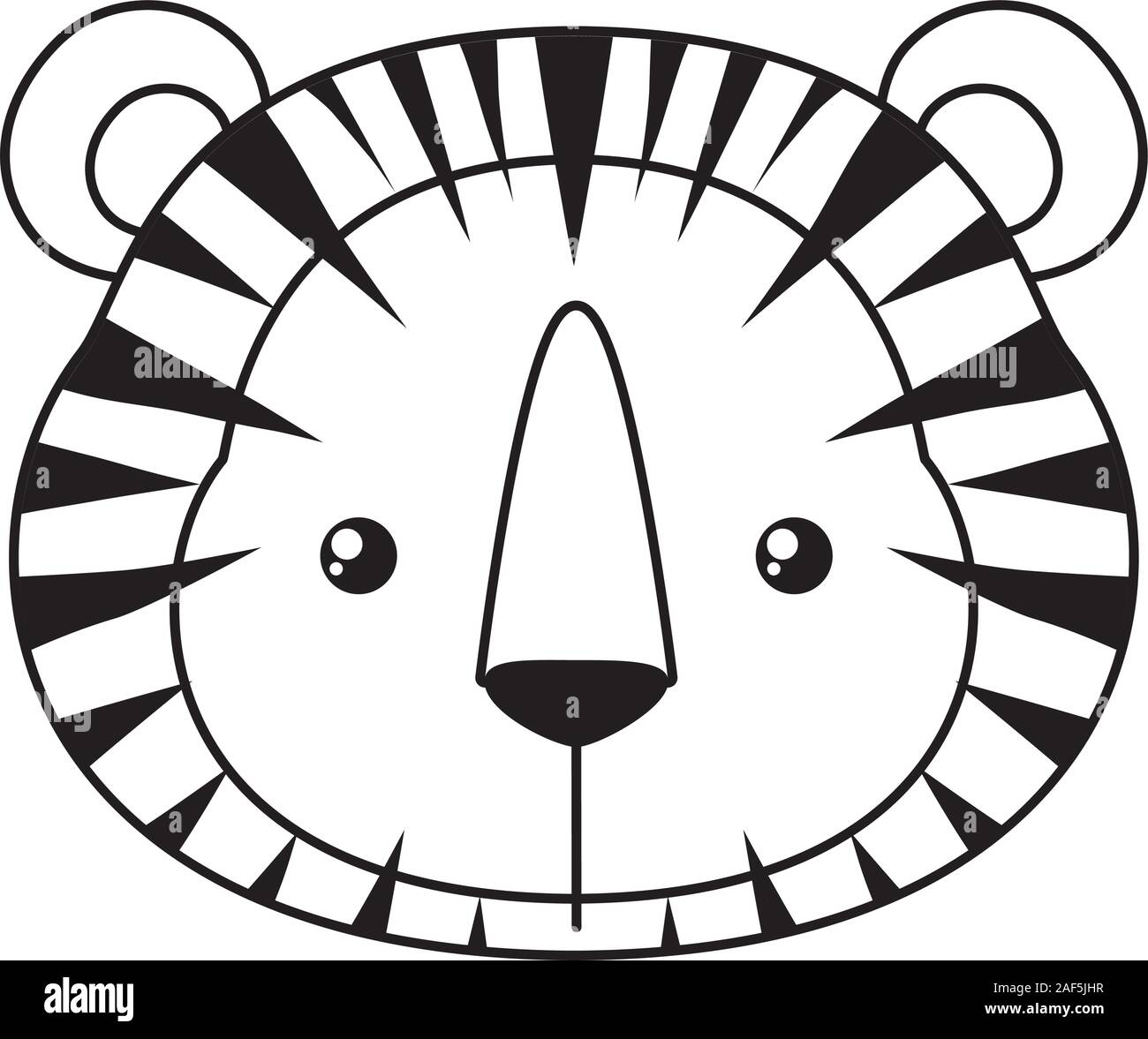Cute tiger cartoon vector design Stock Vector Image & Art - Alamy