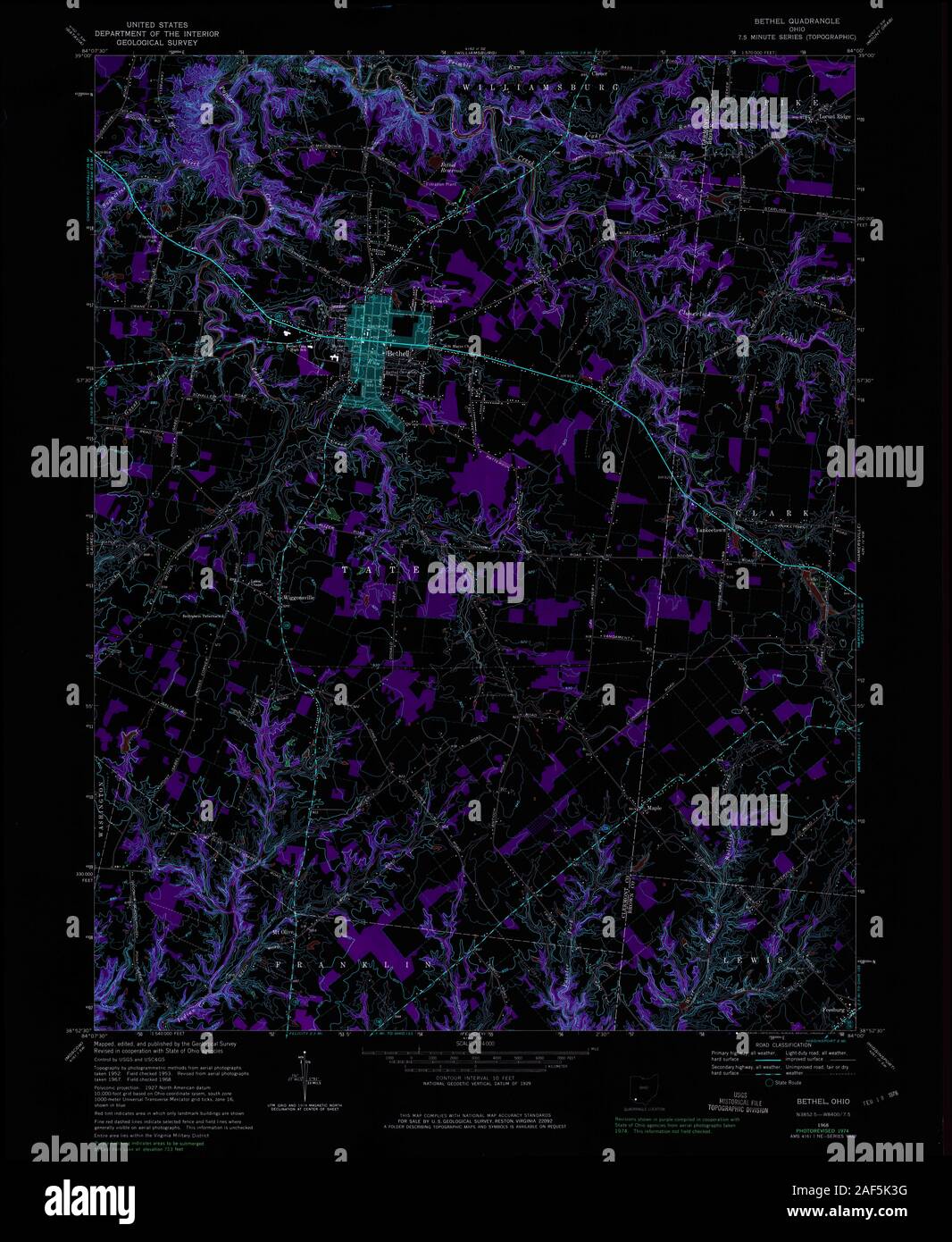 Map of bethel ohio hi-res stock photography and images - Alamy