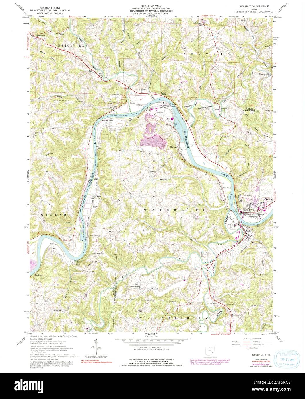 Map of beverly ohio hi-res stock photography and images - Alamy