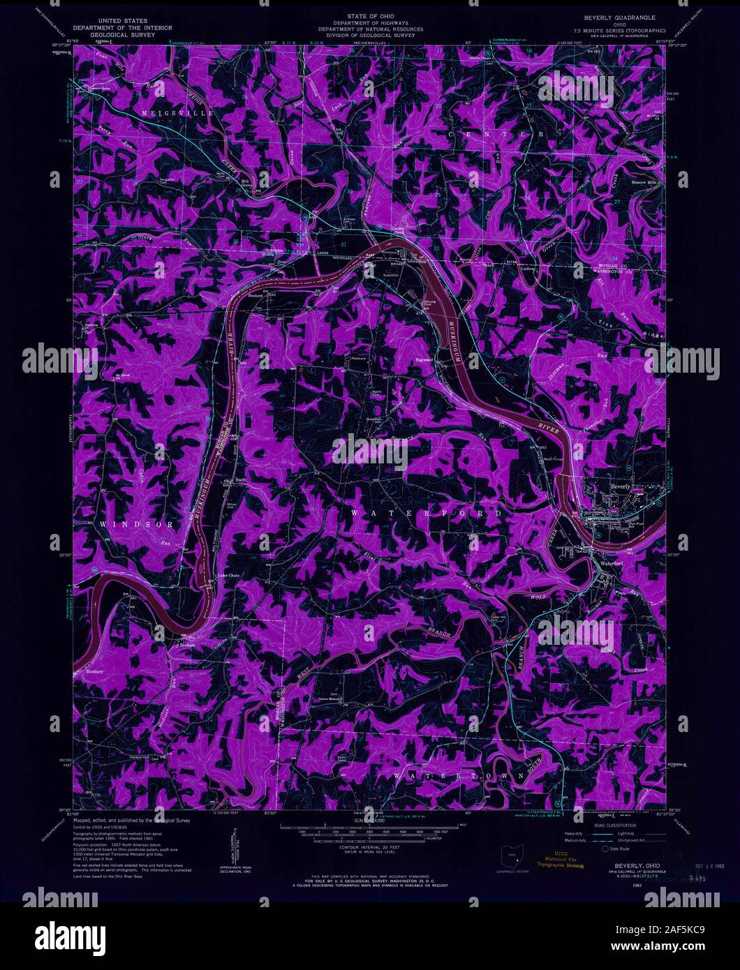 Map of beverly ohio hi-res stock photography and images - Alamy